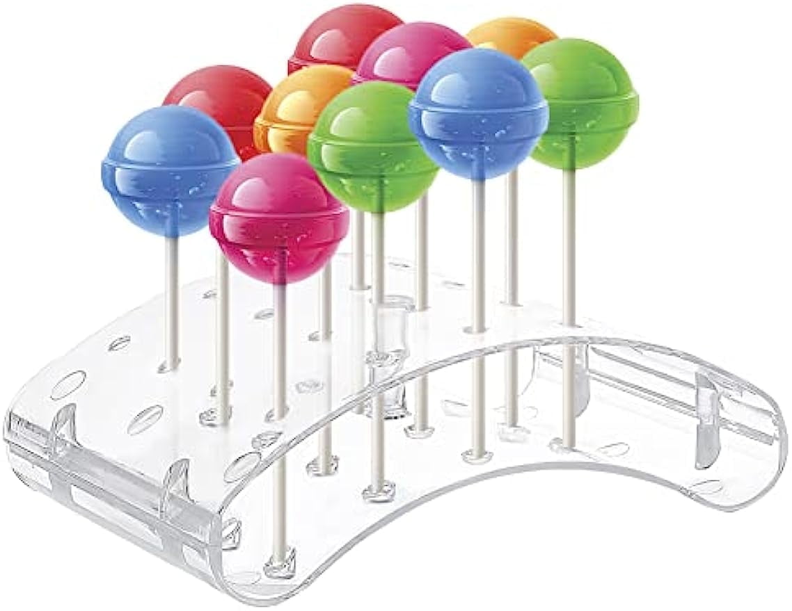 20 Holes Lollipop Holder Cake Pop Display Stand Transparent Arc Shape ...
