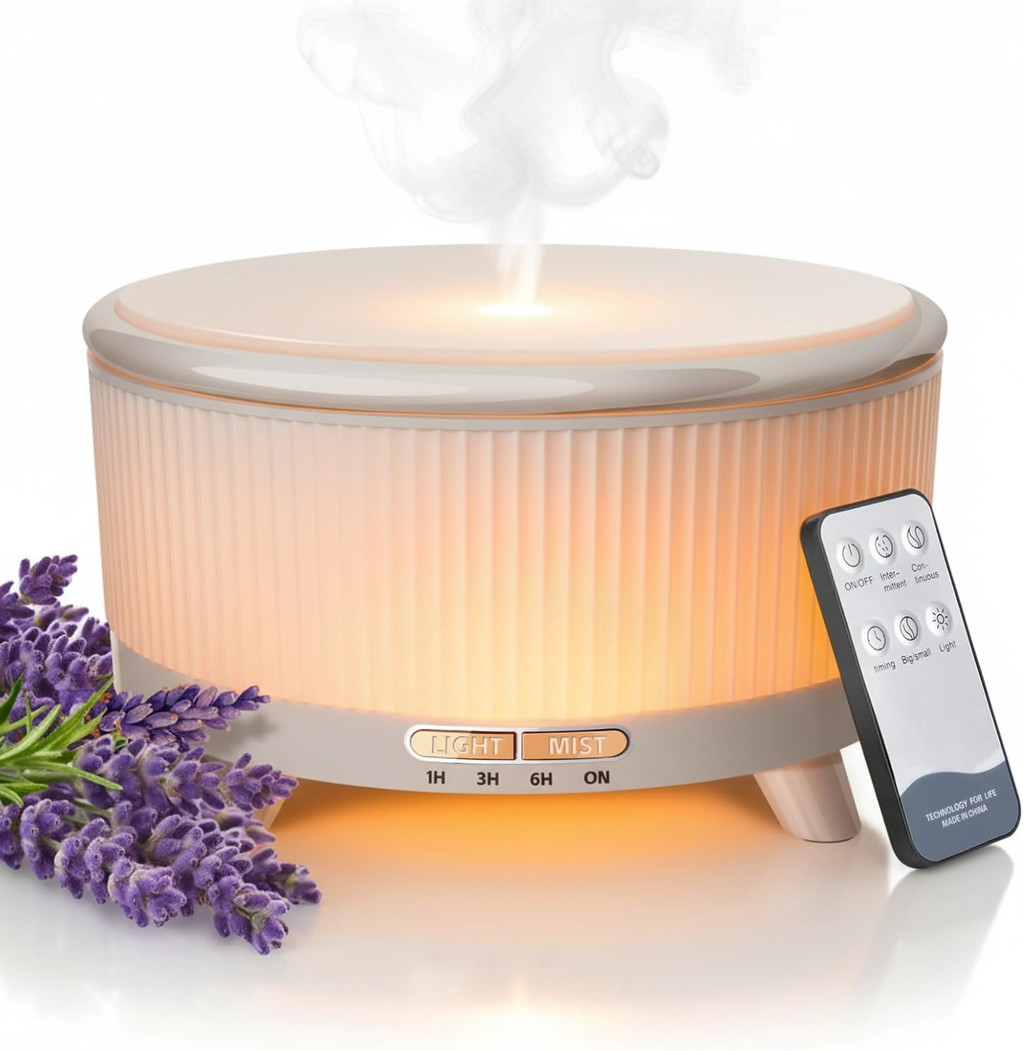 20-Hour Long-Lasting Aromatherapy, 500ML Large Essential Oil Diffuser ...