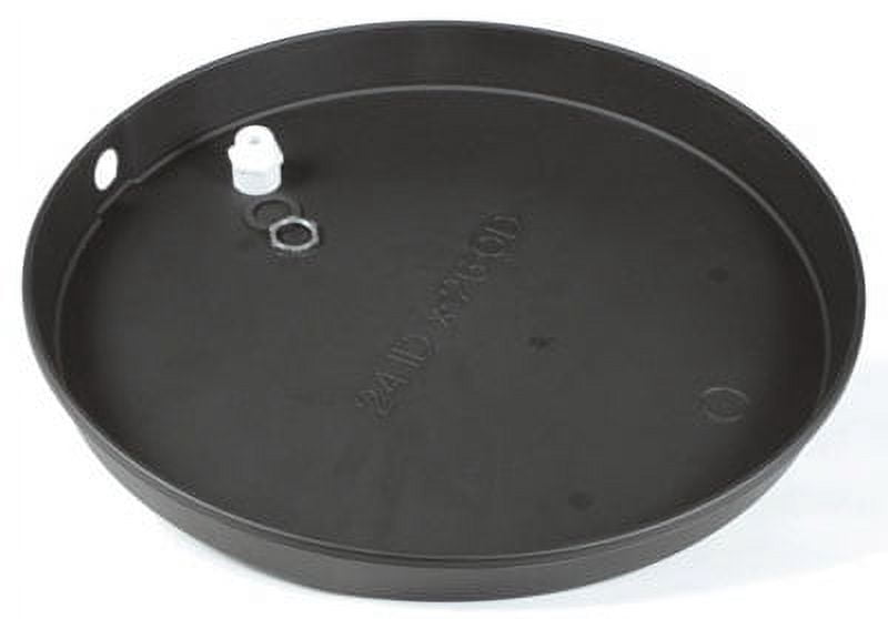 20" ID x 2.63" Deep Plastic Drain Pan With PVC Fitting For Electric Wa ...