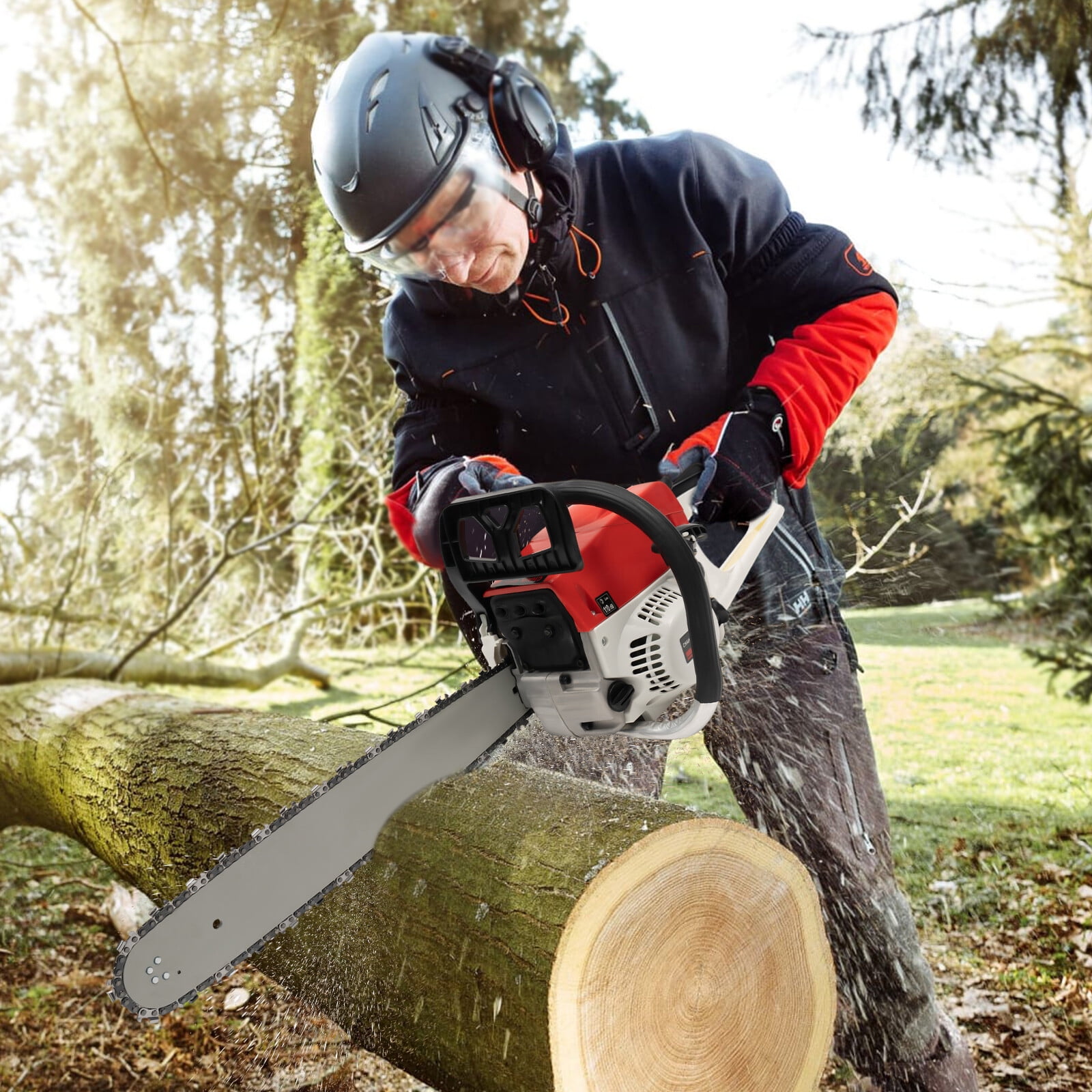 20 Inch 2 Stroke 52CC Gasoline Powered Wood Cutting Pruning Chainsaw ...