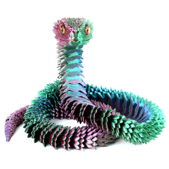 20 Inch 3D Printed Snake,Executive Desk Articulated , Fidget Gifts For ...