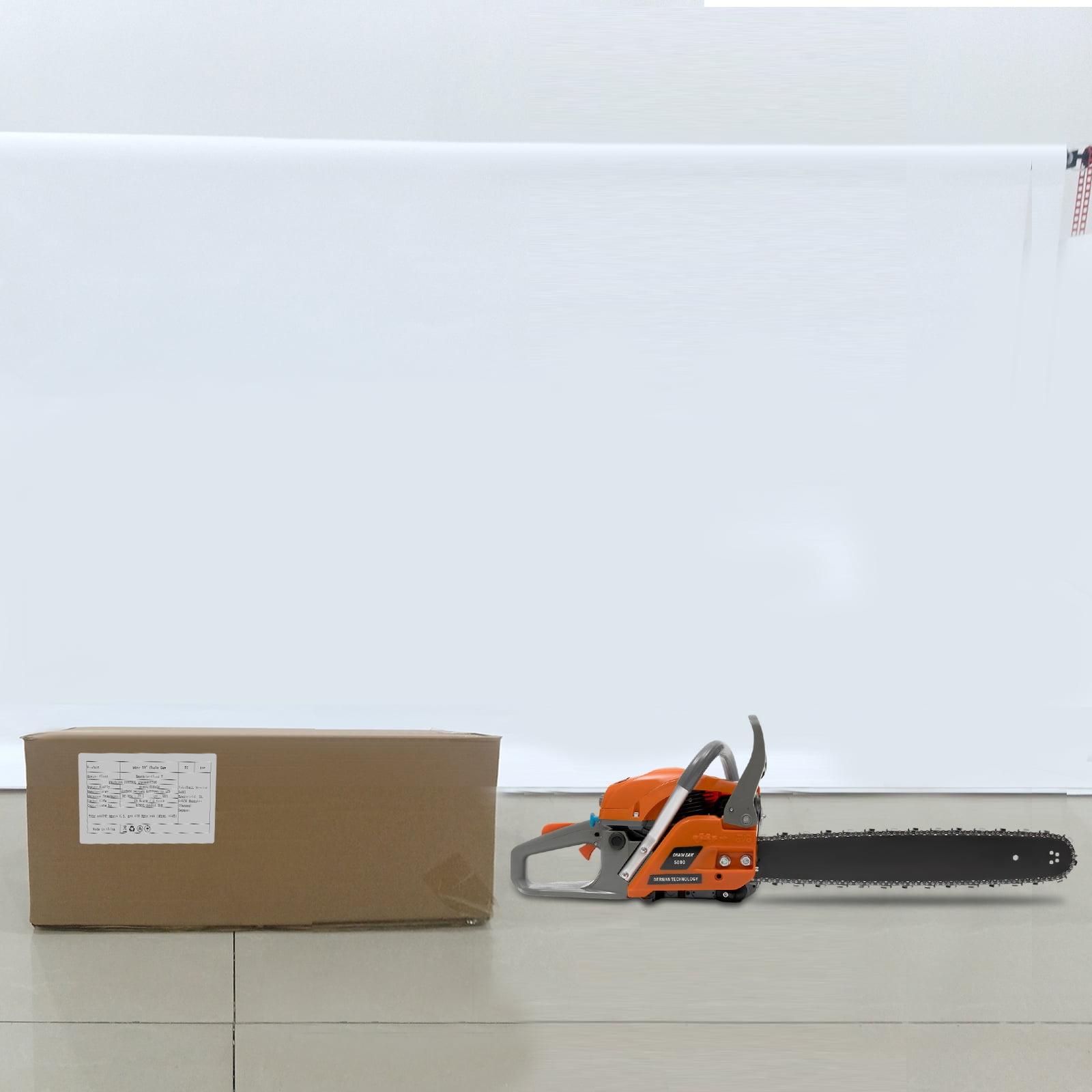 20-Inch 58cc Gasoline Chainsaw with Vibration Dampening, Chain Brake, 2 ...