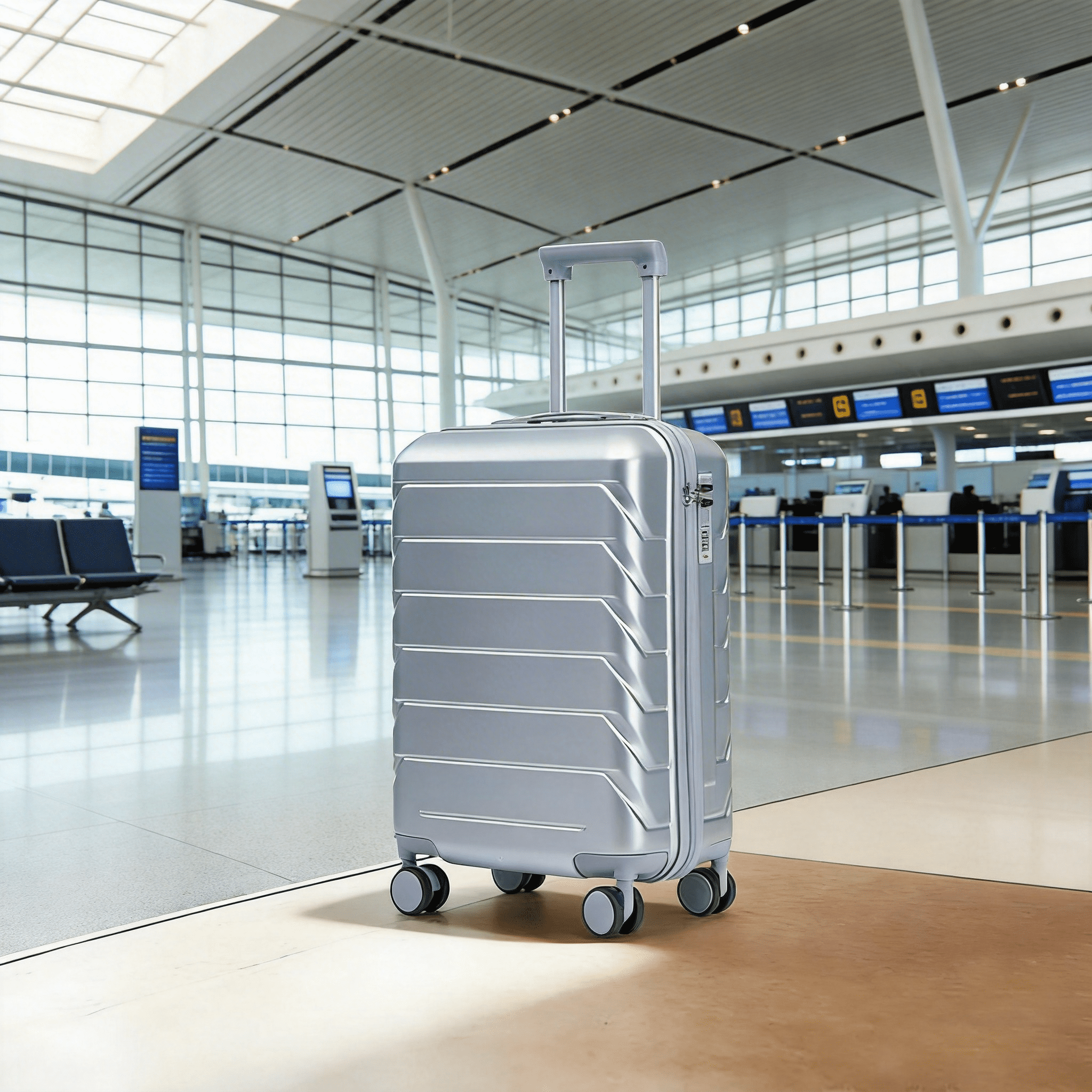 20 Inch ABS Hard Shell Travel Checked Luggage - Scratch Resistant ...