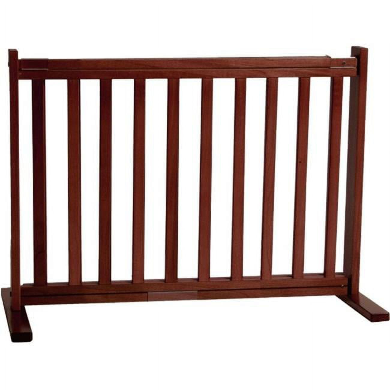 20 Inch All Wood Small Free Standing Gate - Mahogany - Walmart.com