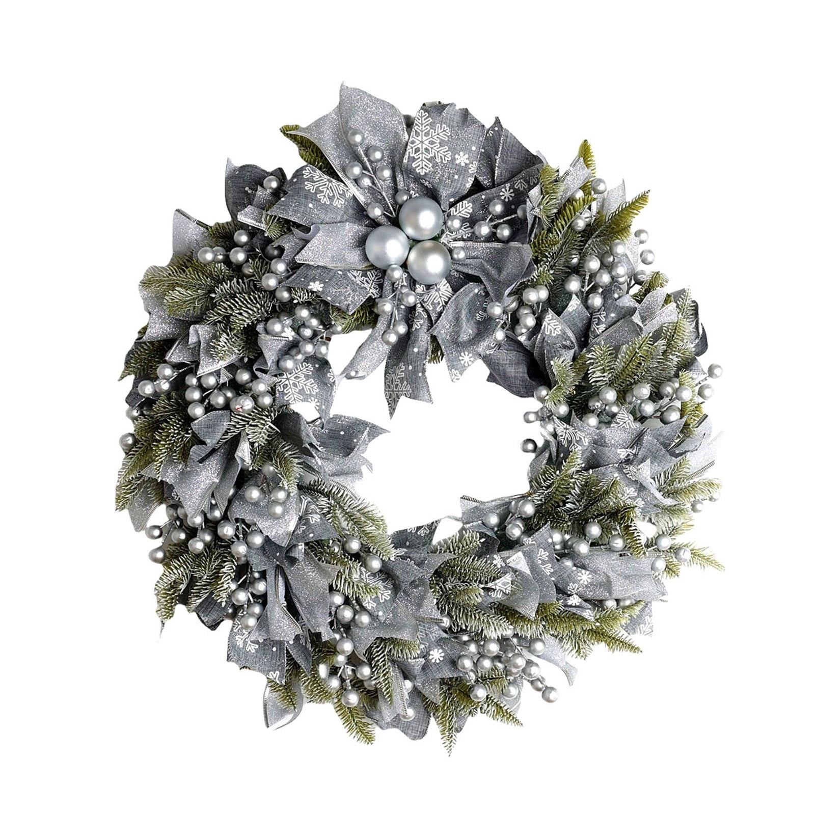 20 Inch Artificial Green Leaves Greenery Wreaths, Eucalyptus Wreath ...