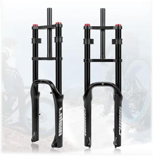 20 Inch Bike Fat Fork 4." Tire Air Suspension Fork Double Shoulder 1-1/ ...