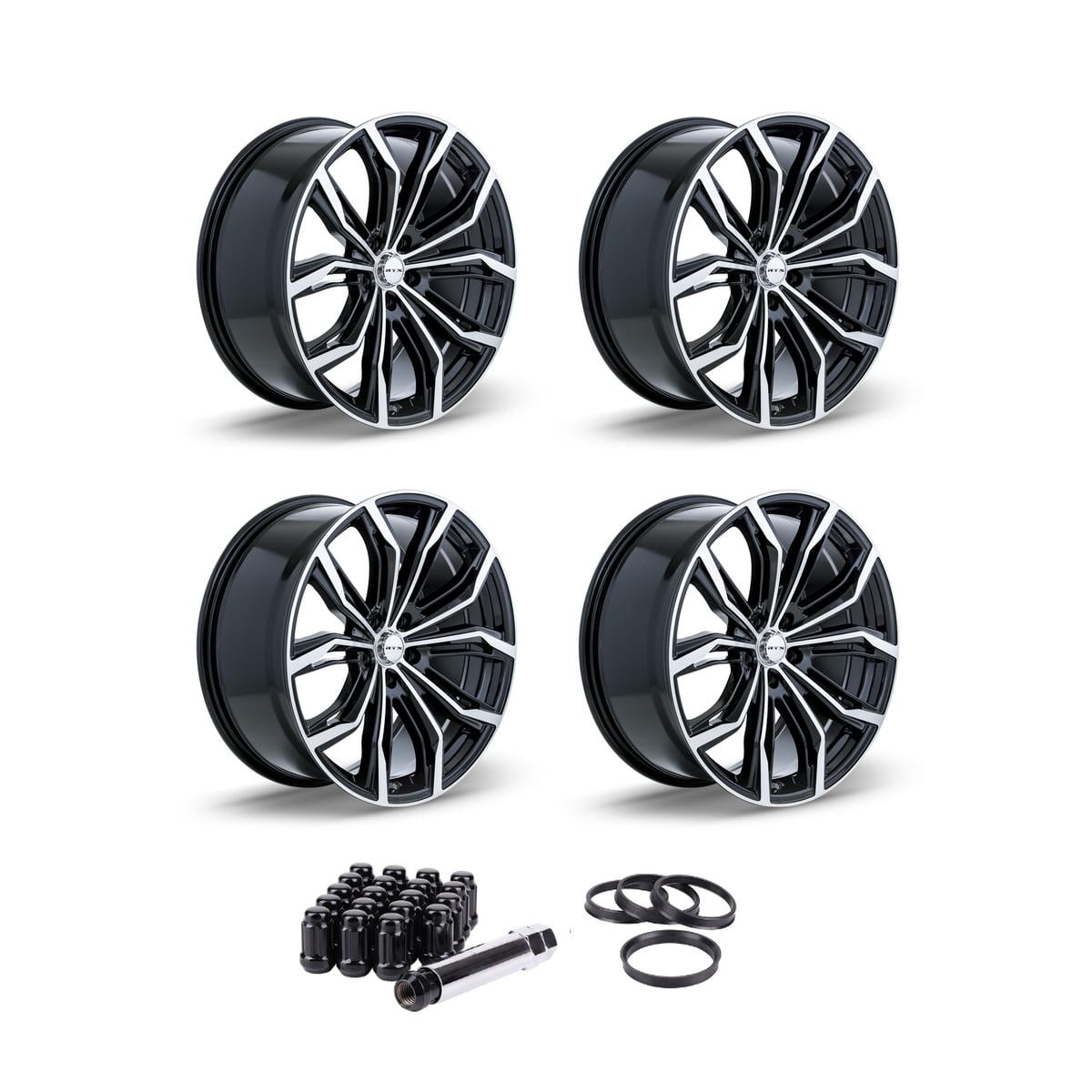 20 Inch Black Rims (Set of 4) for 2002-2006 Acura RSX, RTX 82913-AM ...