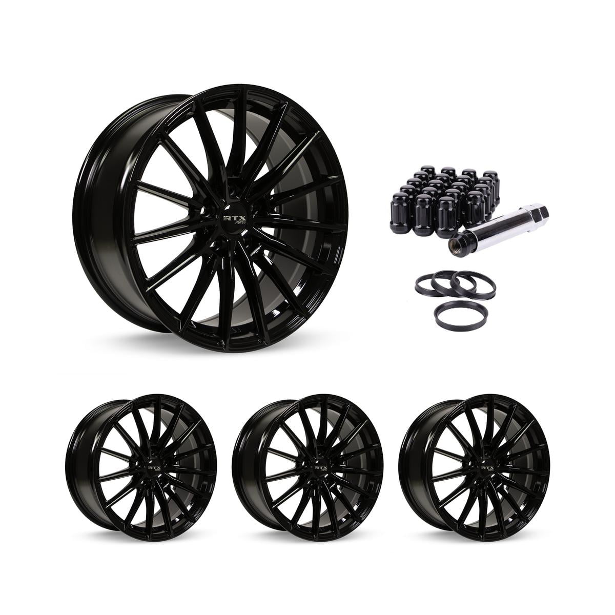 20 Inch Black Rims (Set of 4) for 2004-2005 Chevrolet Classic, RTX ...