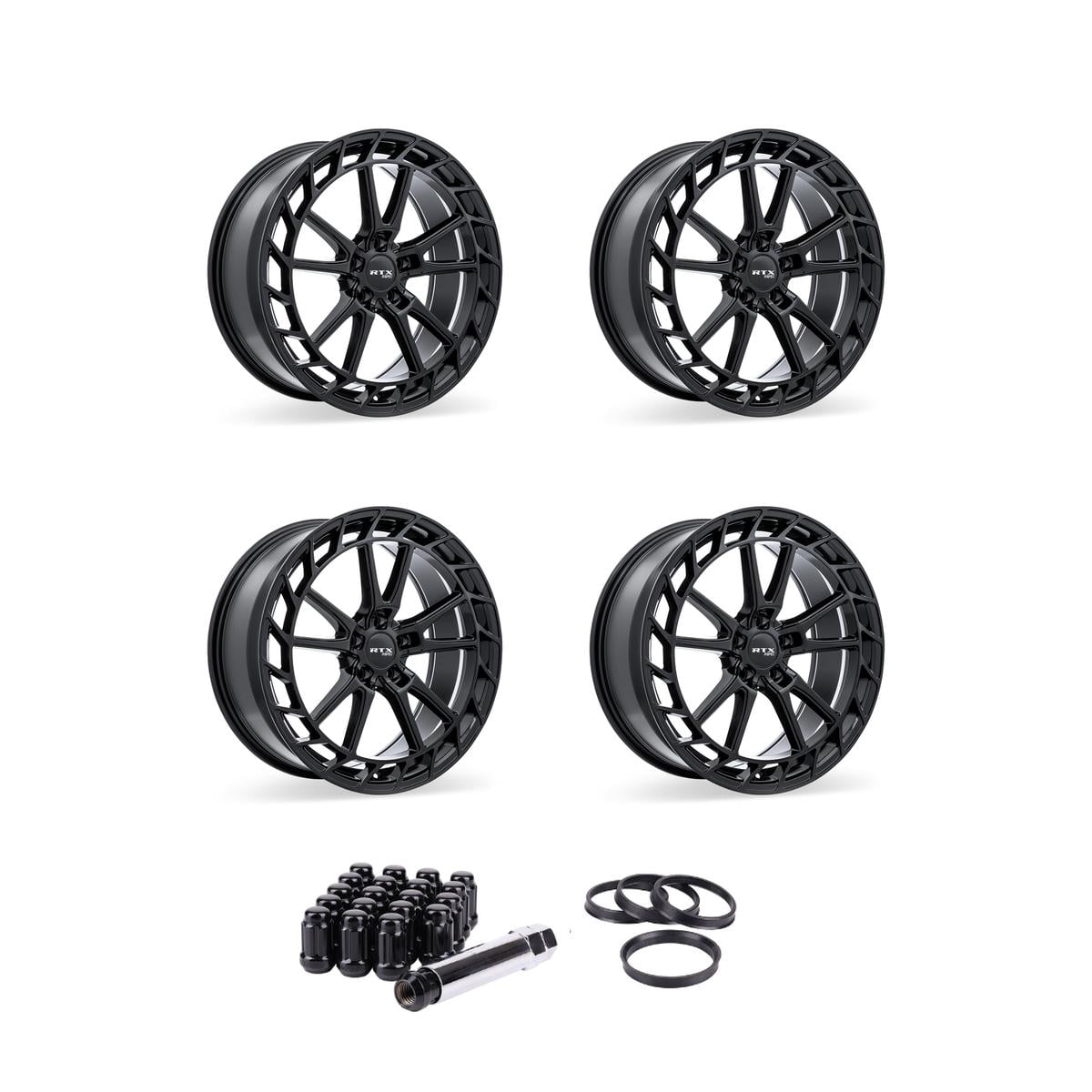 20 Inch Black Rims (Set of 4) for 2010-2011 Honda Accord Crosstour, RTX ...