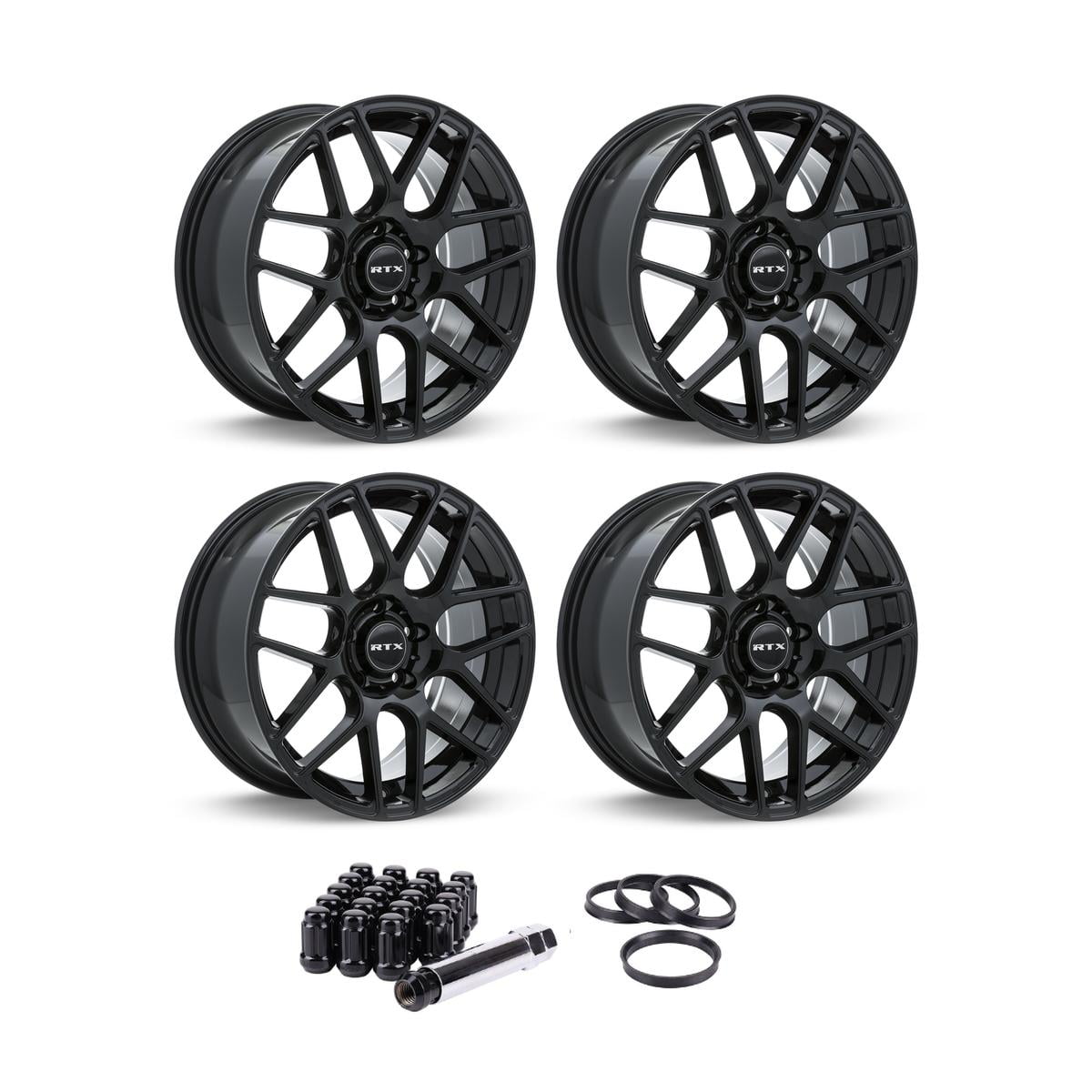 20 Inch Black Rims (Set of 4) for 2014-2015 Chevrolet Cruze, RTX 82764 ...