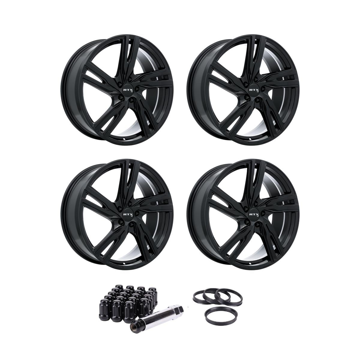 20 Inch Black Rims (Set of 4) for 2018-2021 Volvo V90, RTX 82997-GJ ...