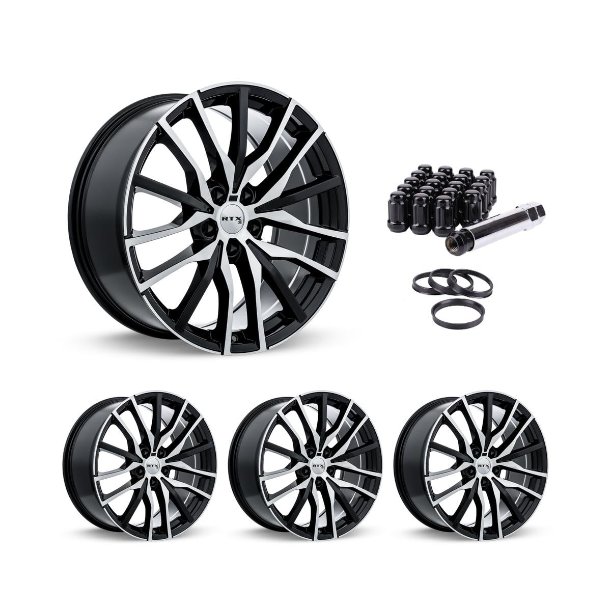 20 Inch Black Rims (Set of 4) for 2022-2024 BMW 430i Gran Coupe, RTX ...