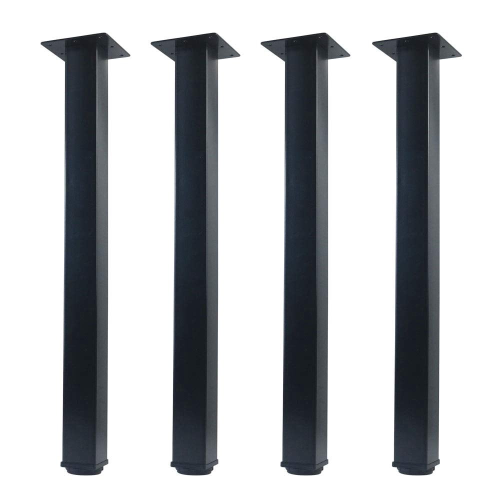 20 Inch Black Square Metal Furniture Set of 4 for Workbench Industrial ...