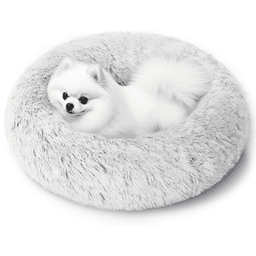 Curly Bed - Calming Cushion for Dogs and Cats Comfortable Donut Design ...