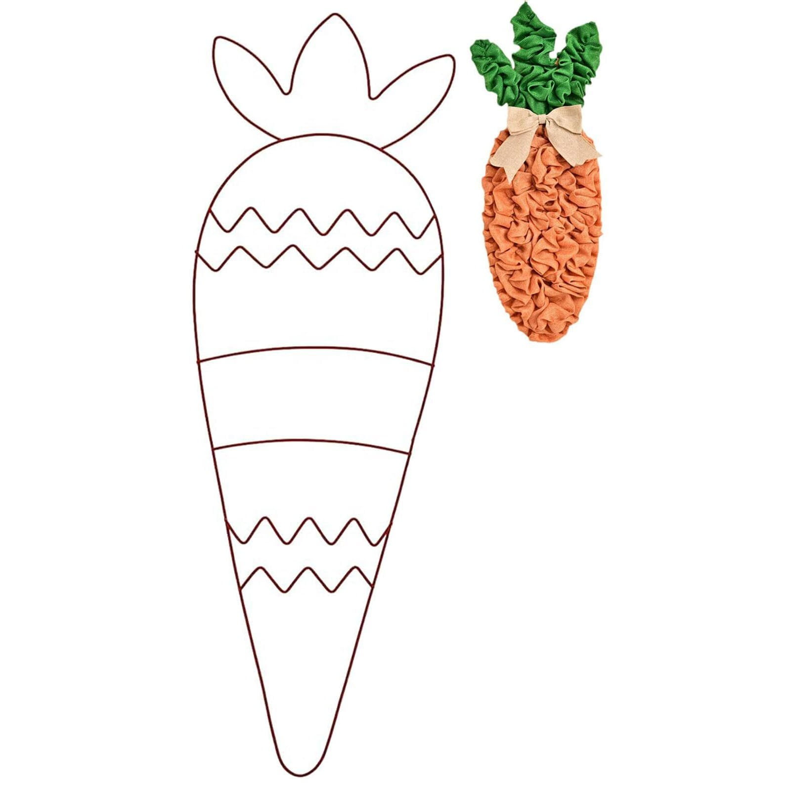 20-Inch Carrot-Shaped Wire Wreath Frame - Durable Metal, Easy to ...
