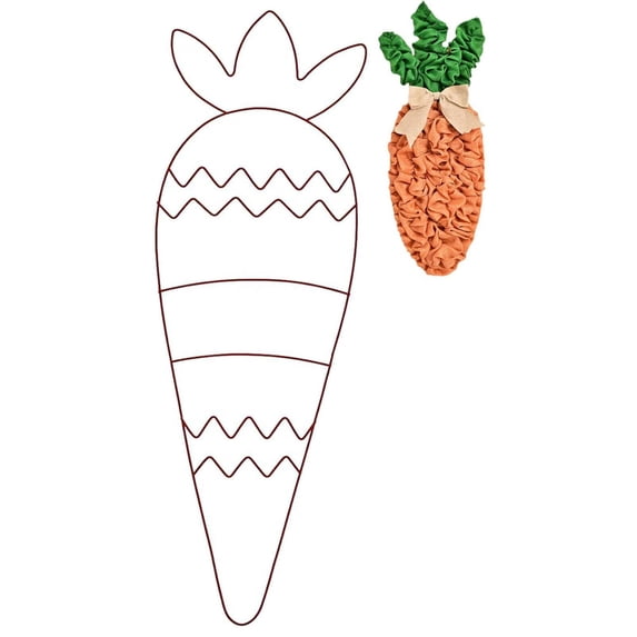 20-Inch Carrot-Shaped Wire Wreath Frame - Durable Metal, Easy to ...