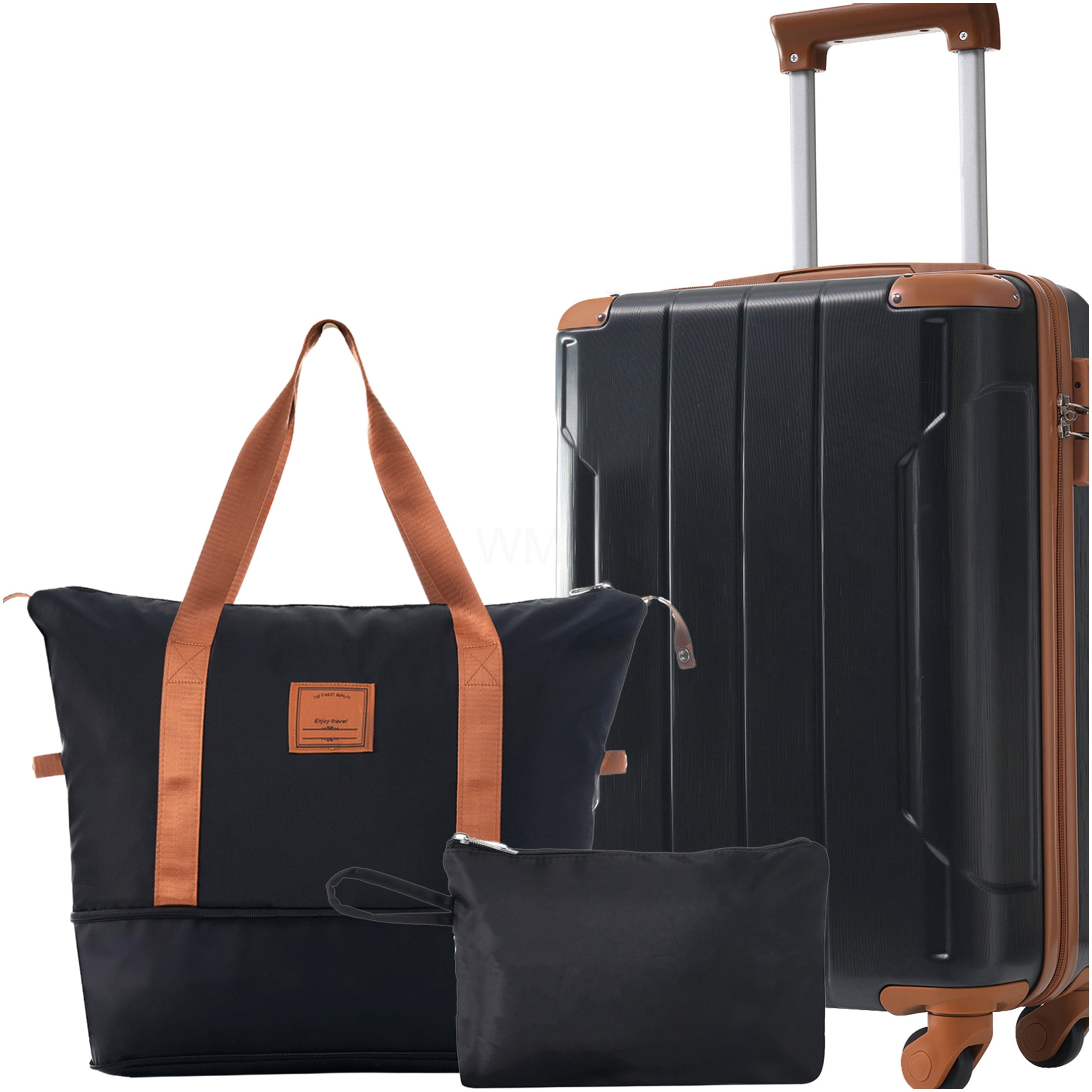 20 Inch Carry On Luggage 3 Piece Set with 360° Spinner Wheels ...