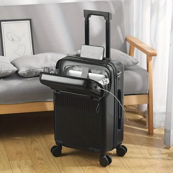 20-Inch Carry-On Luggage with Password Lock & Spinner Wheels - High ...