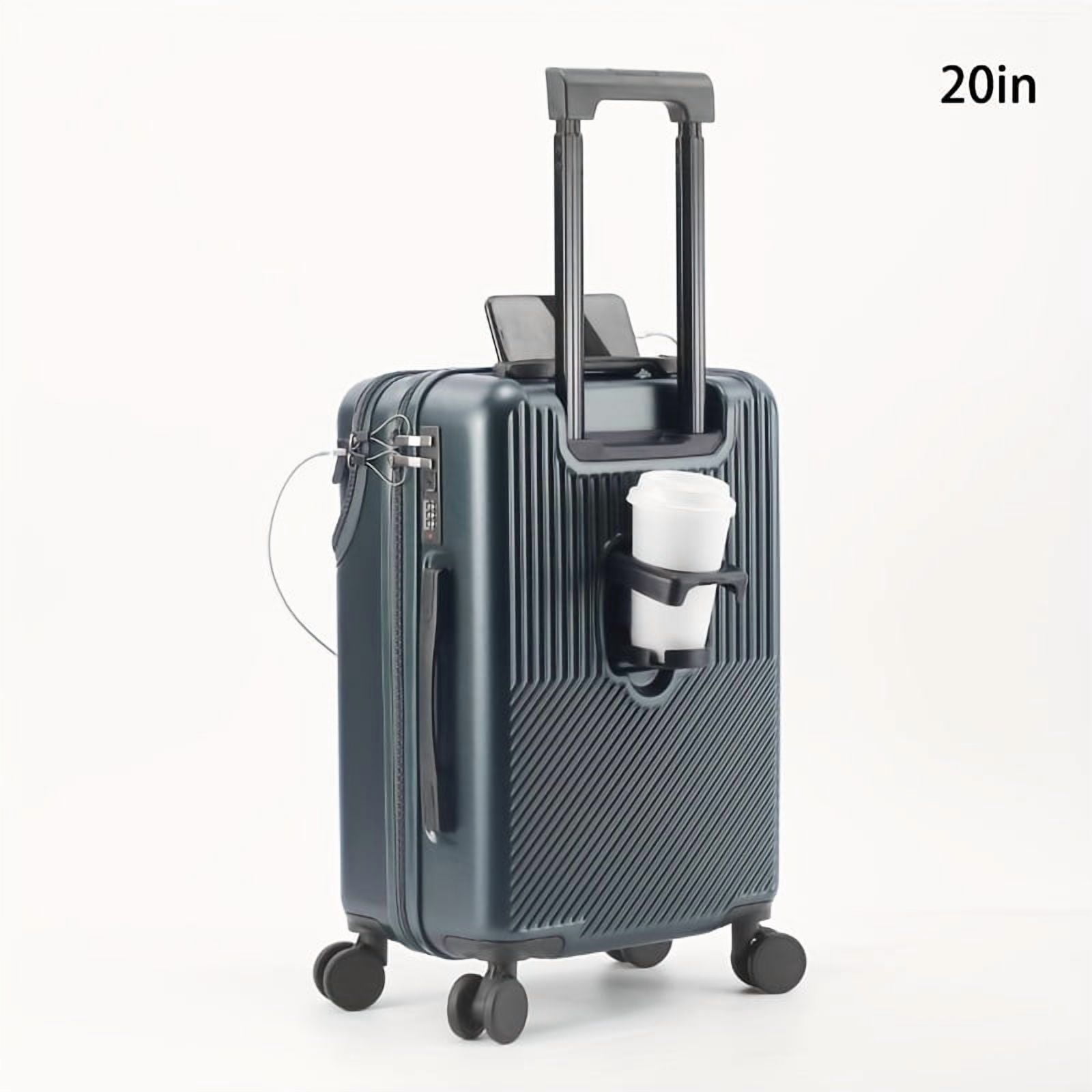 20-Inch Carry-On Suitcase with USB Port - Travel Essential Multi ...