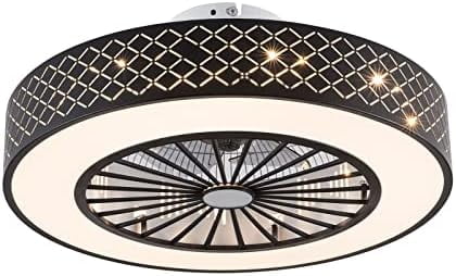 20 Inch Ceiling Fan with Light Remote, Modern Starlight 3 Colors LED ...