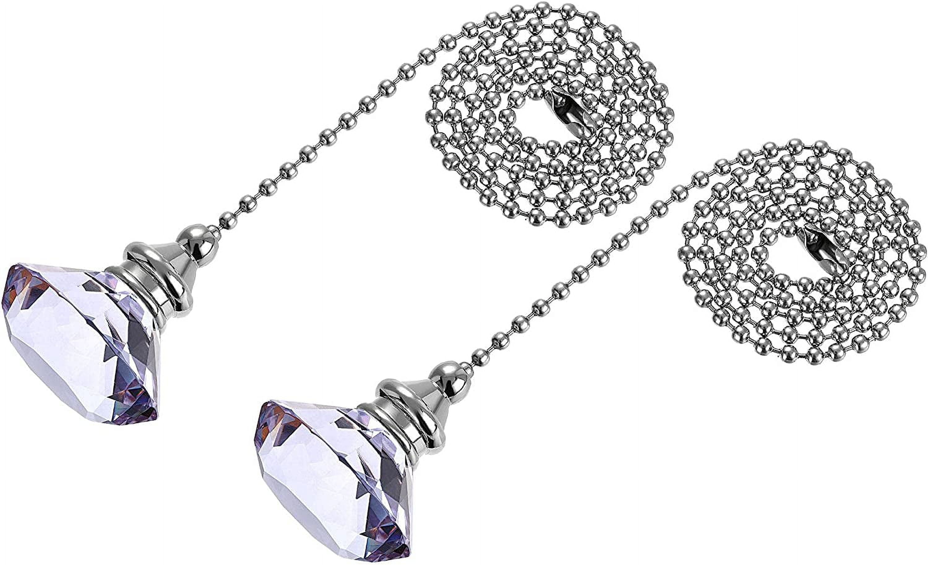 20 Inch Ceiling Fan Pull Chain, Decorative Crystal Fan Pull Chain ...