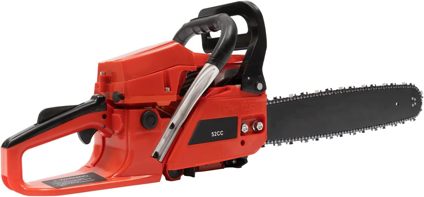 20 Inch Chainsaw, 52 CC Power Chain Saws Gas Powered 2 Stroke Handed ...