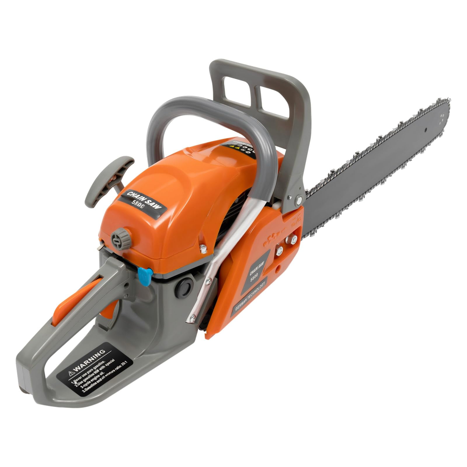 20 Inch Chainsaw, 58 CC Power Chain Saws Gas Powered 2 Stroke Handed ...