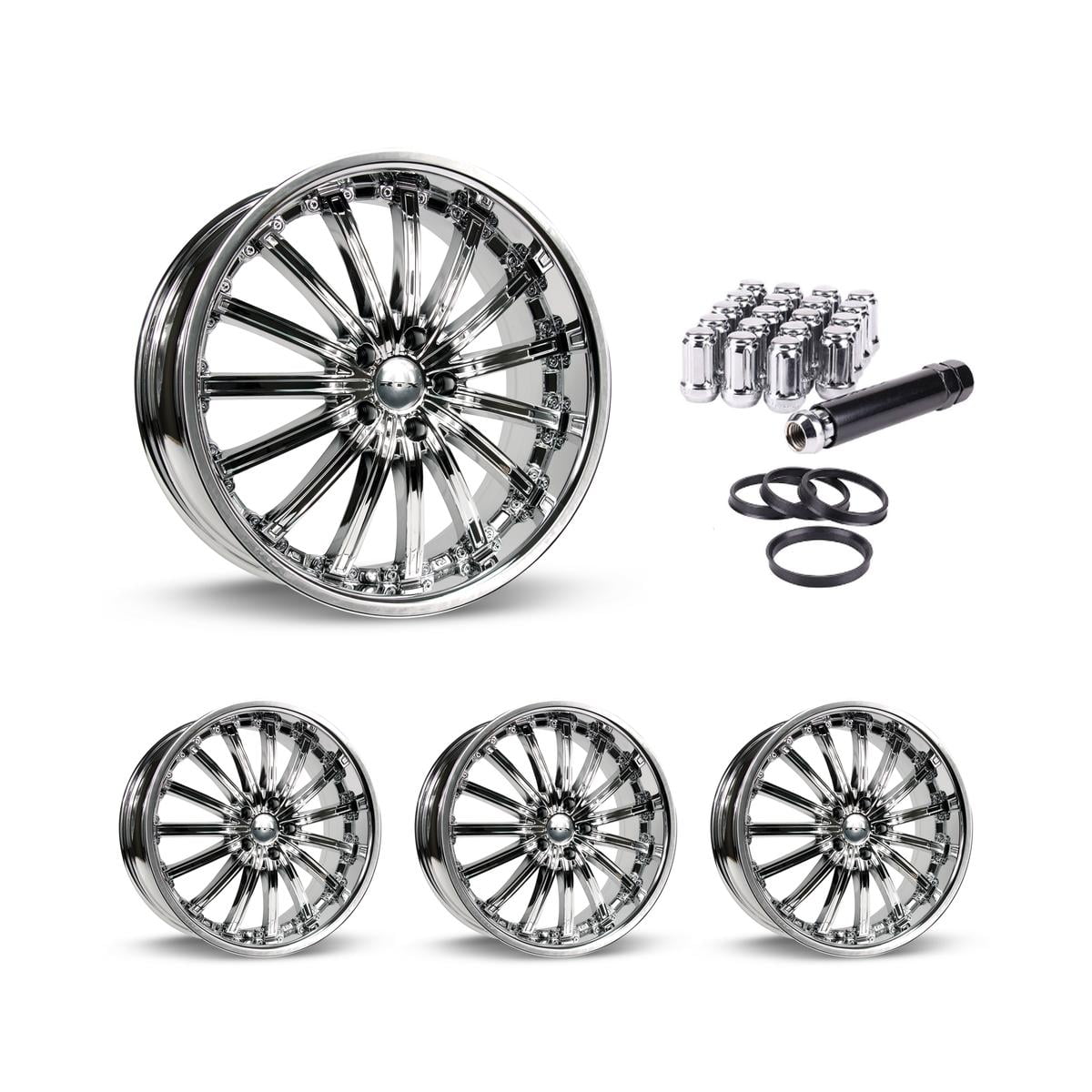 20 Inch Chrome Rims (Set of 4) for 2022-2023 Genesis G70, RTX 81295-DW ...