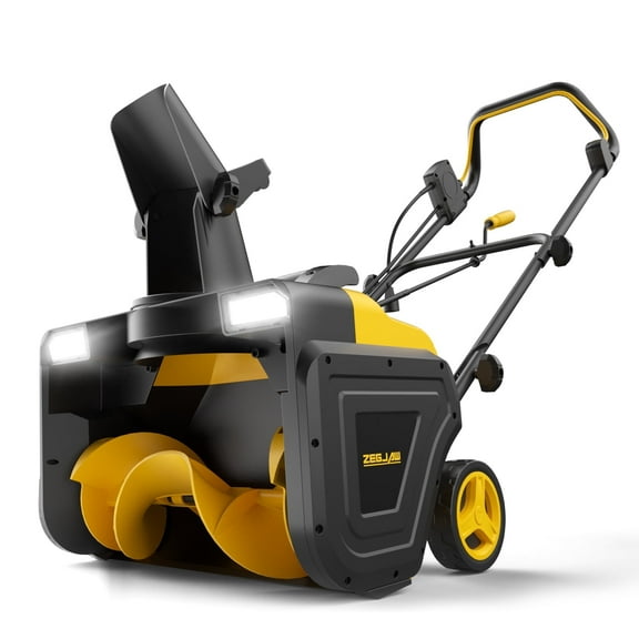 Steelite 2x21V Cordless Snow Blower, 20" Snow Thrower with Brushless ...