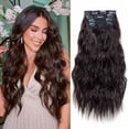 20 Inch Curly Clip In Hair Extensions 200g Wave Set (6A Brown) for Work ...