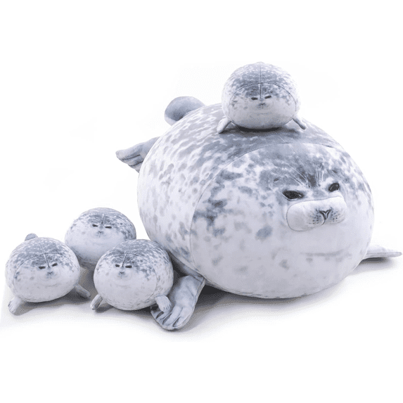 20 Inch Cute Blob Seal Pillow, Chubby Seal Plush Hug Pillow Soft ...