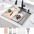 20 Inch Drop in Kitchen Sink Single Bowl 16 Gauge Stainless Steel ...