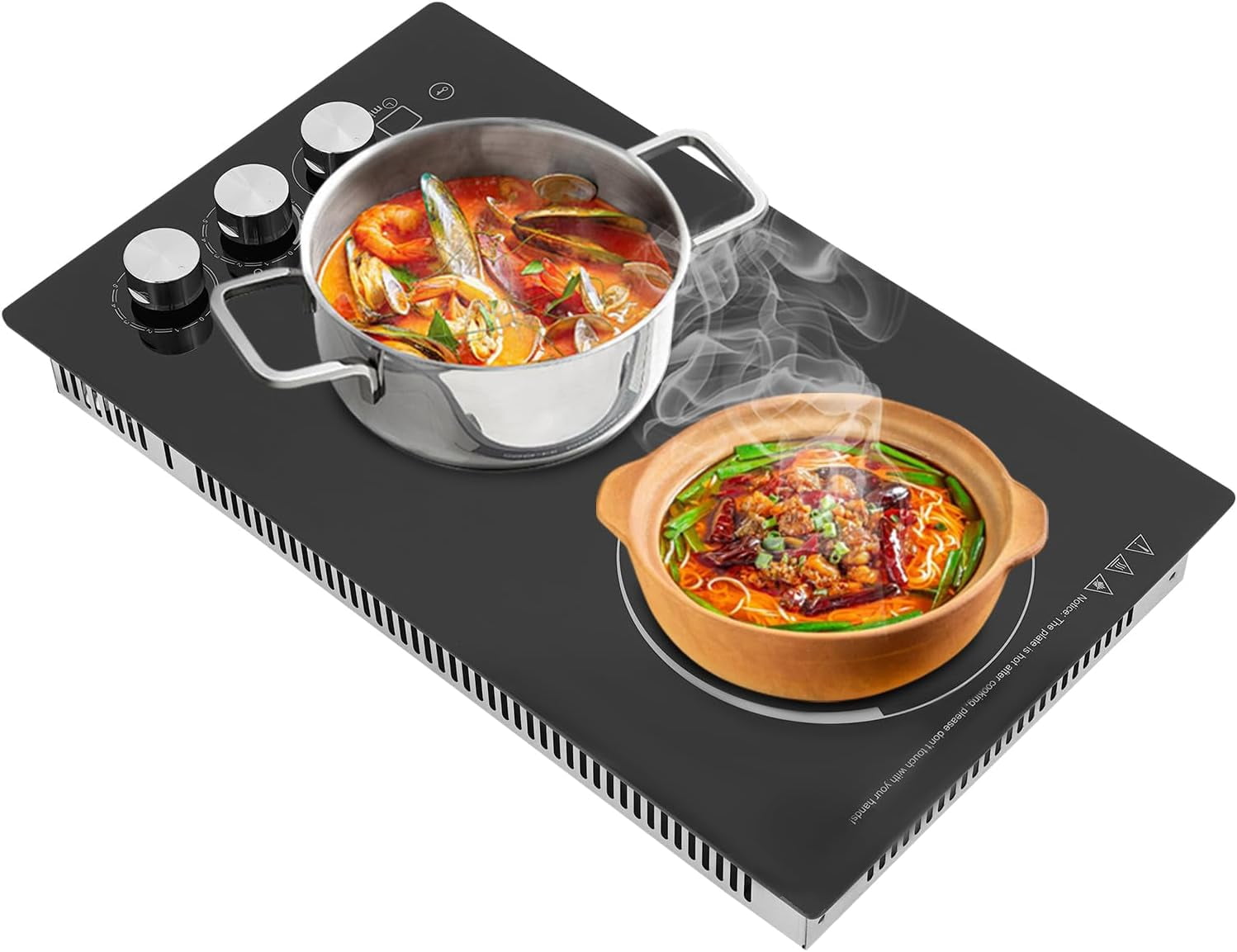 20 Inch Electric Cooktop Built-in Electric Cooktop 2 Burner Stove Top ...