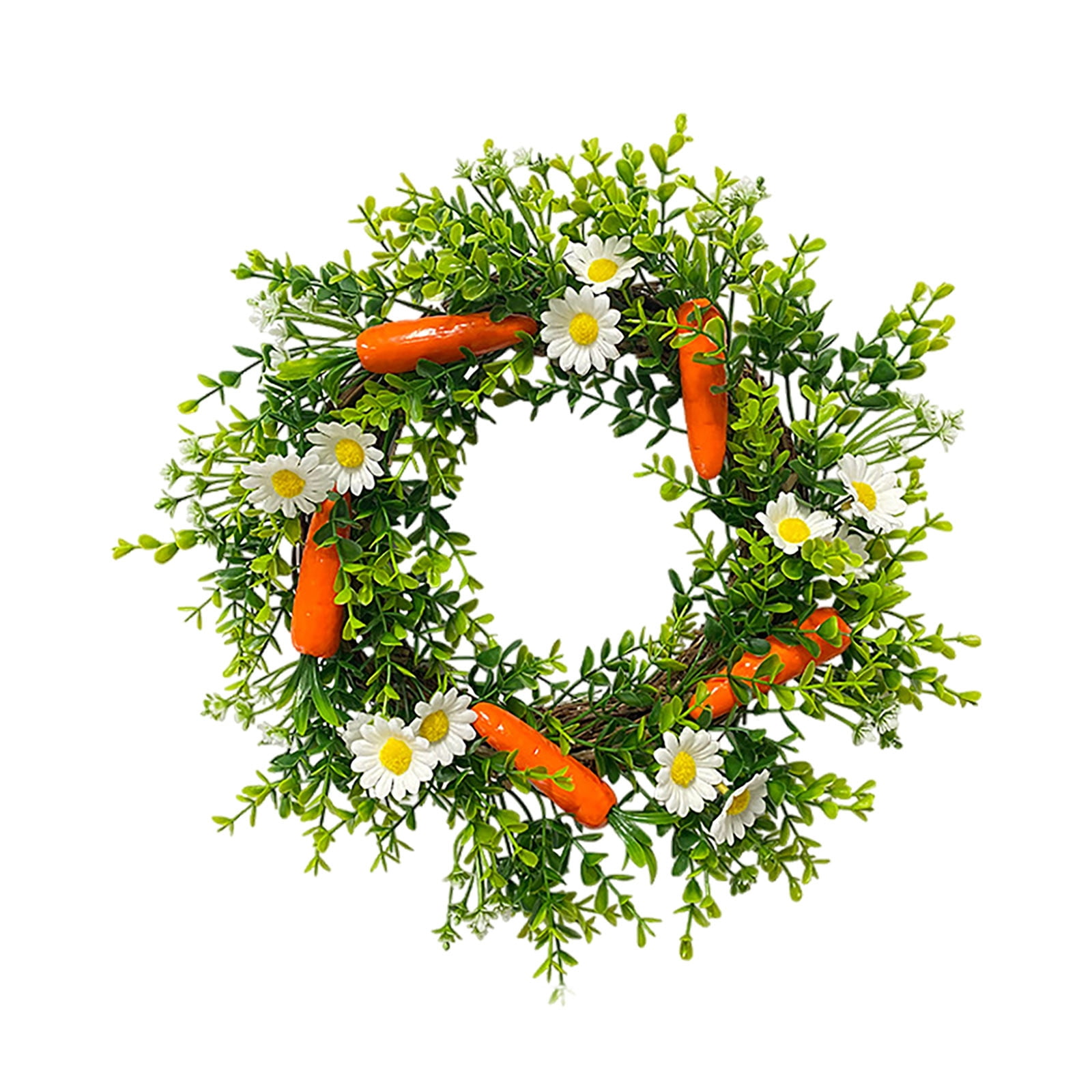 20 Inch Eucalyptus Wreath for Front Door-Artificial Spring Summer Greenery Wreath with White ...