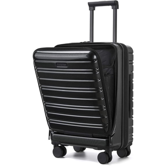20 Inch Expandable Hardside Carry-On Luggage with Front Pocket, Spinner ...