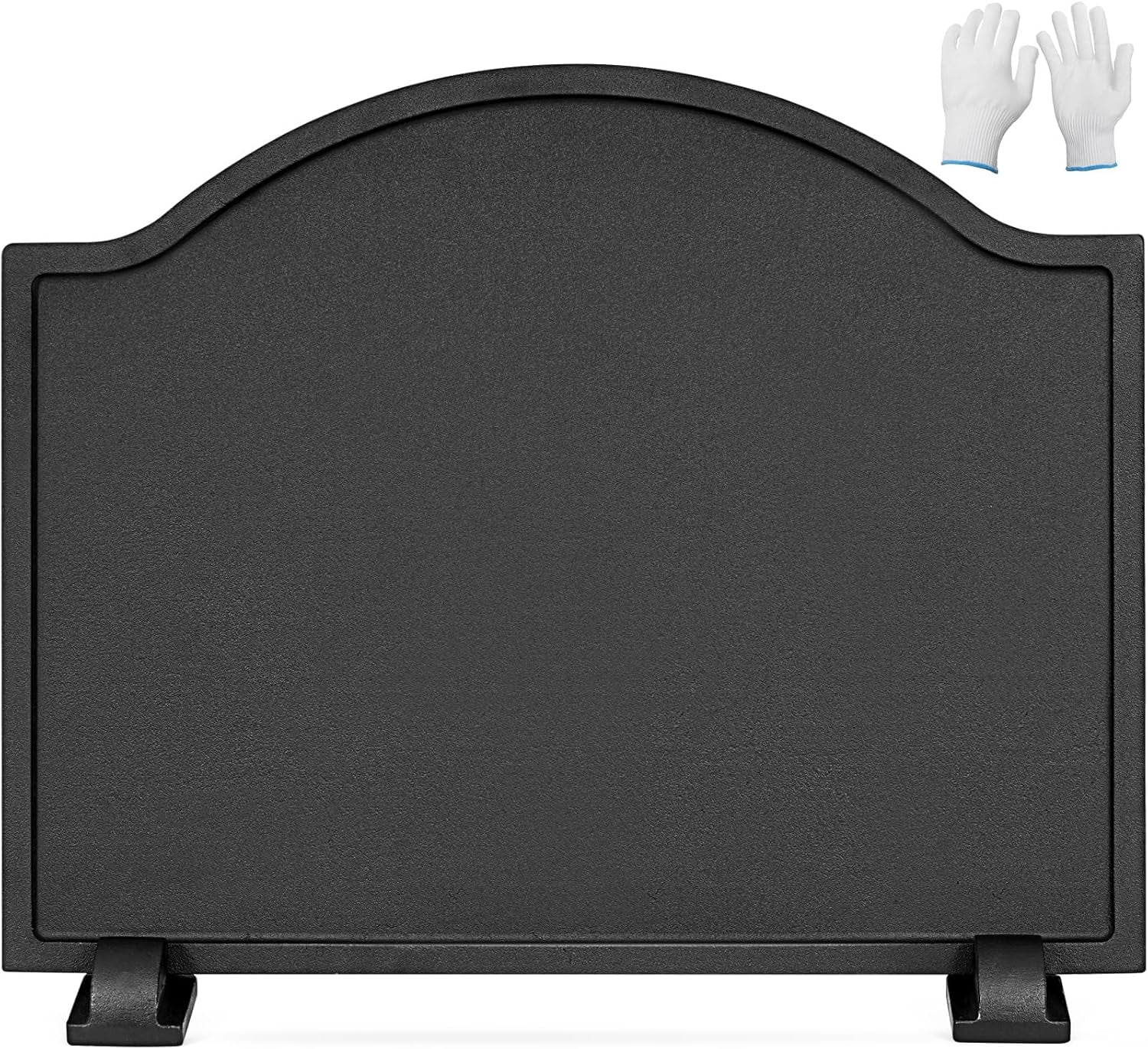 20 Inch Fireback for Fireplaces - Cast Iron Firebacks with Feet, Heavy ...