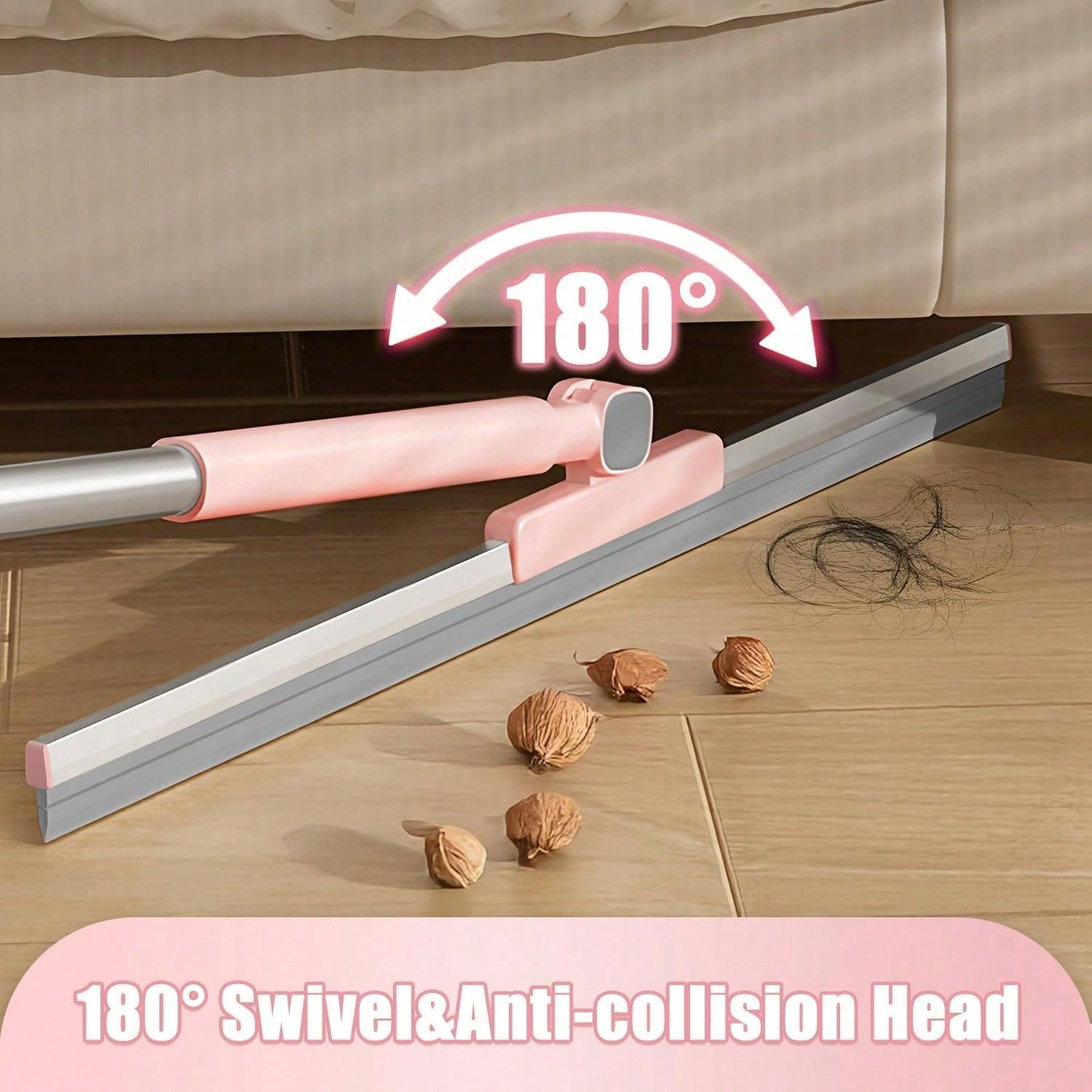 20 Inch Floor Squeegee Broom Scrubber With Long Handle Of 51" For ...