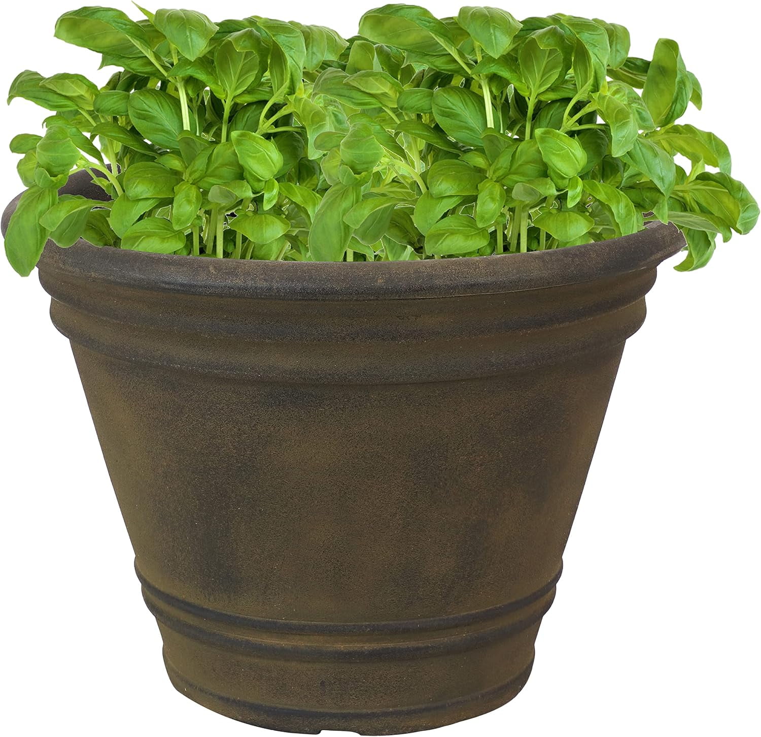 20-Inch Franklin Large Plant Pot - Polyresin Round Outdoor Planter with ...