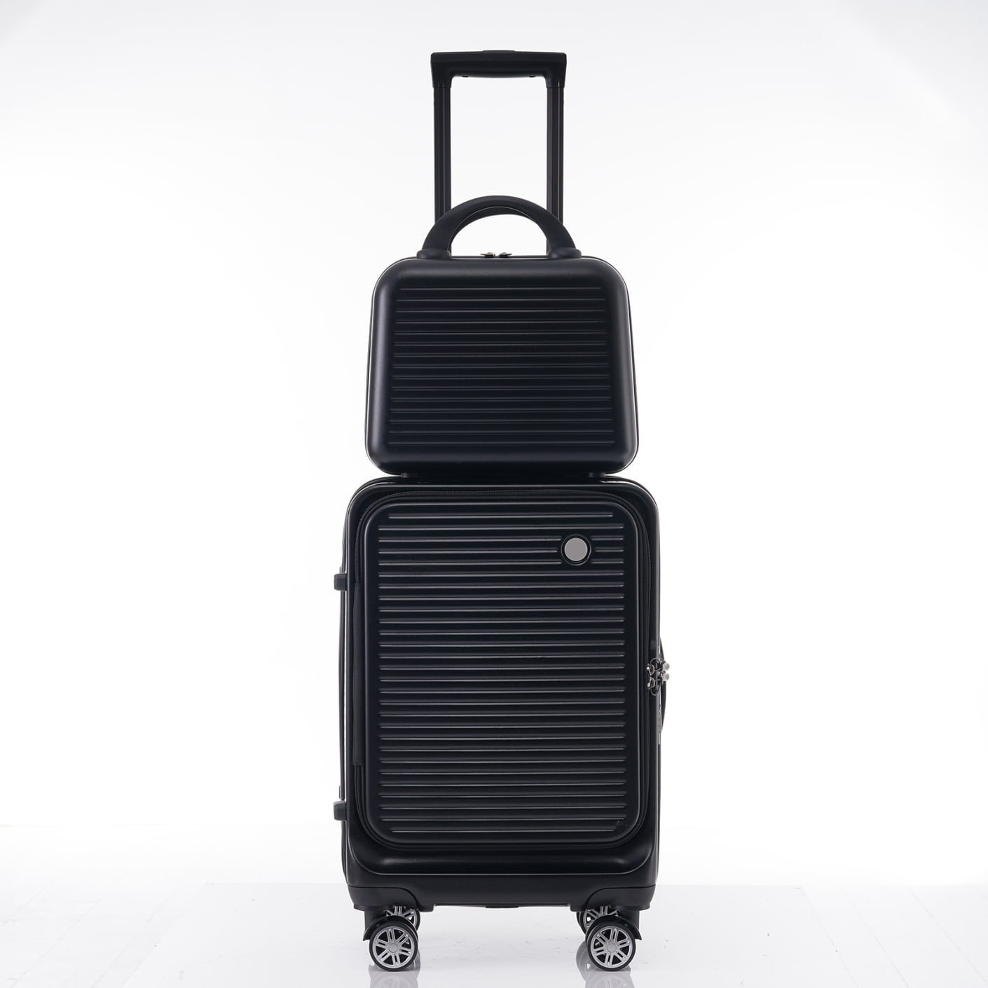 20 Inch Front Open Luggage with 1 Portable Carrying Case, Carry-on ...