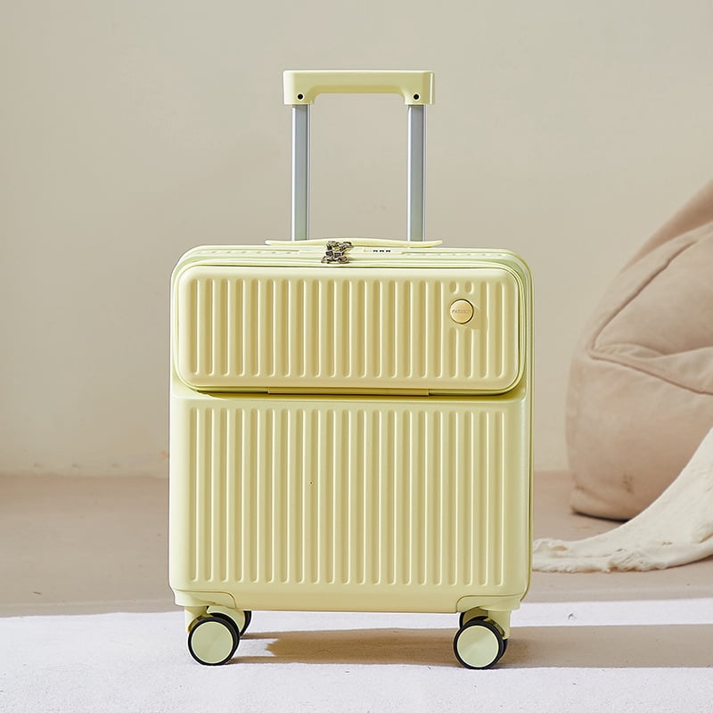 20-Inch Front-Opening Carry-On Luggage with Rolling Wheels, Lightweight ...