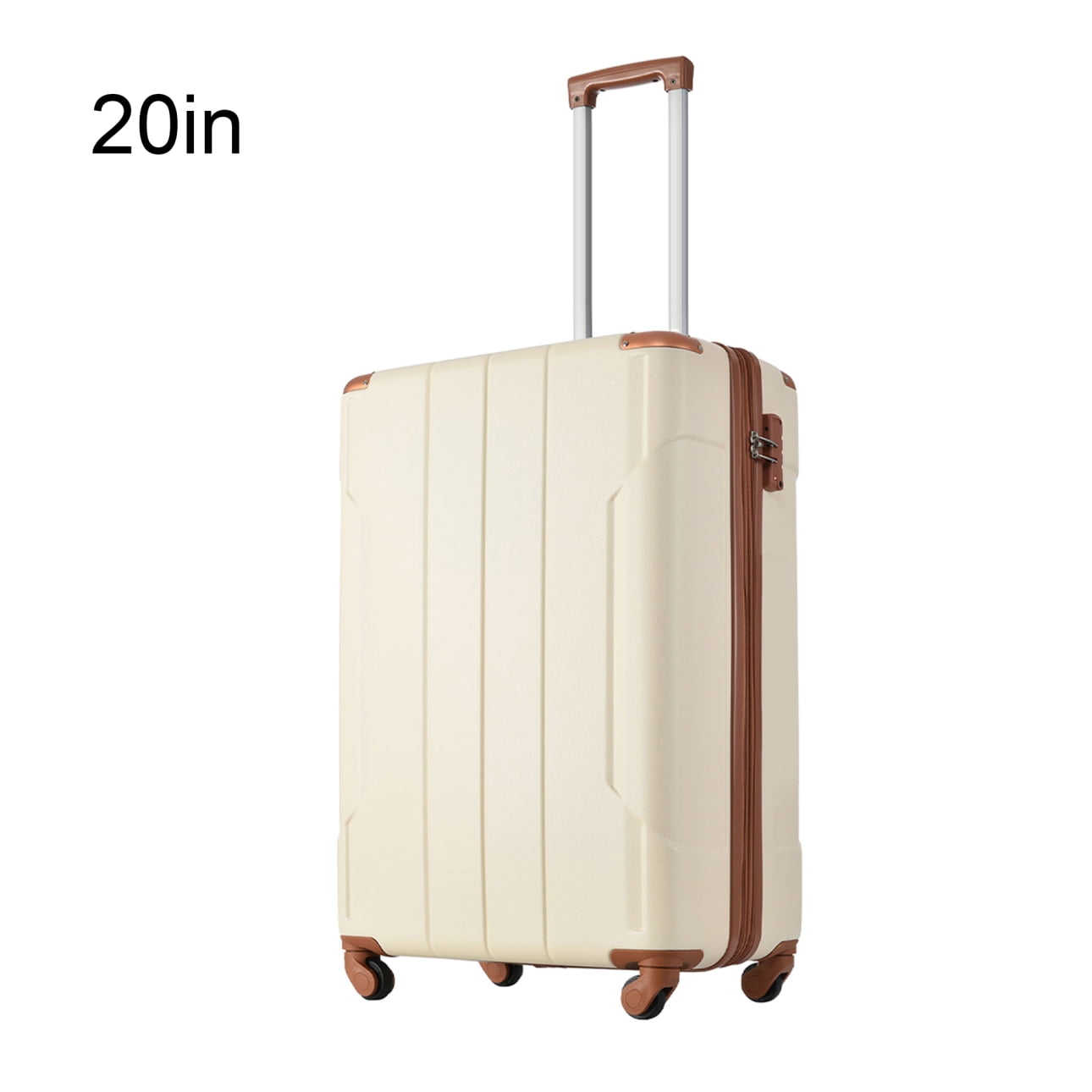 20-Inch Hardshell Luggage with Secure Lock, Single Travel Suitcase with ...