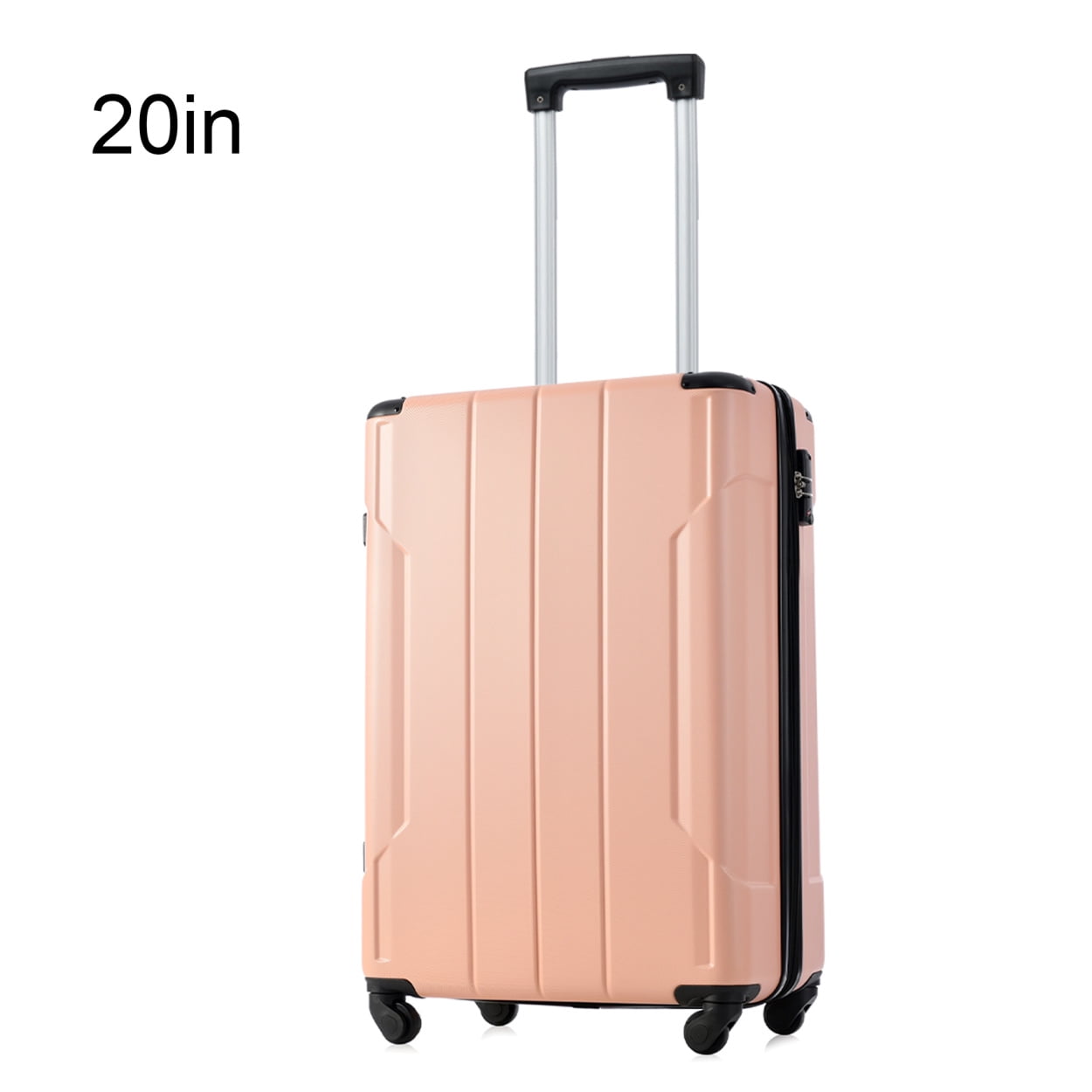 20-Inch Hardshell Luggage with Secure Lock, Single Travel Suitcase with ...