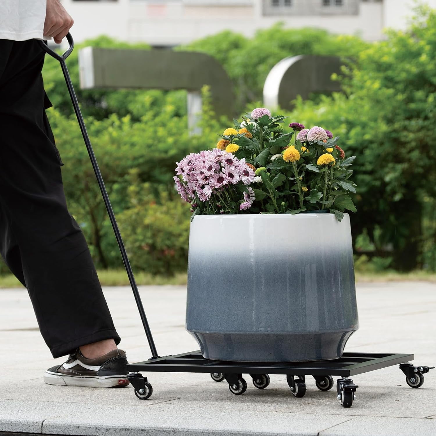 20-Inch Heavy Duty Plant Dolly with Wheels - 360 ° Swivel Rolling ...