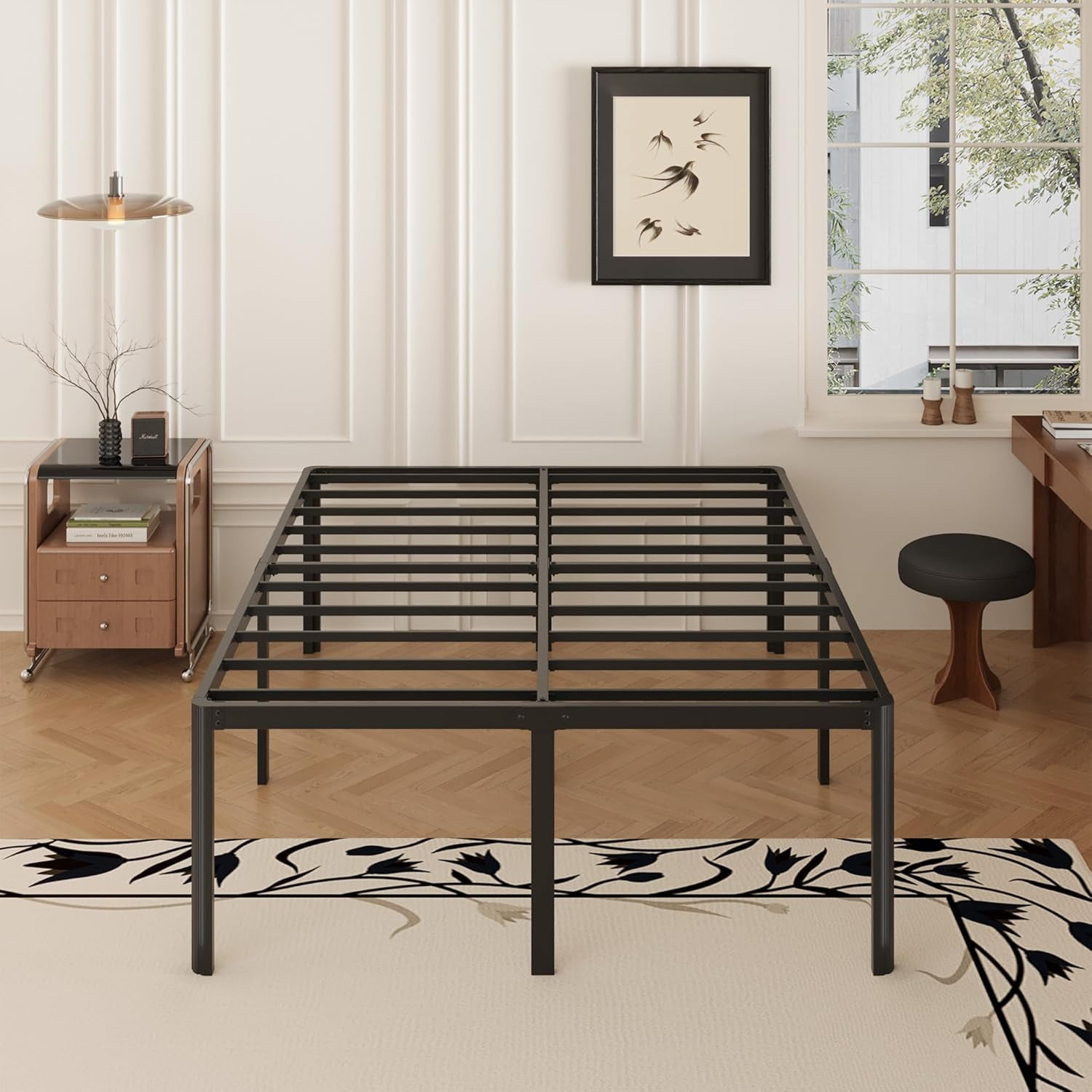 20 Inch High California King Bed Frames with Rounded Corner Legs, Heavy ...
