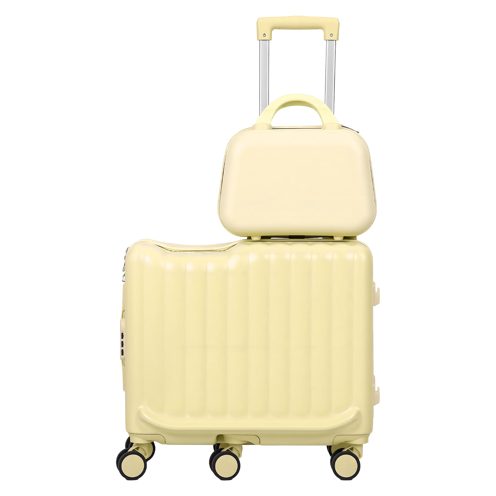 20 Inch Kids Ride-on Suitcase - Children Rolling Luggage with Foldable ...