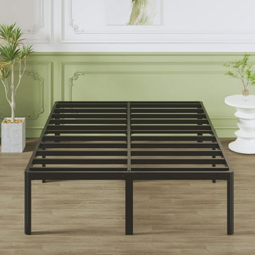 18 Inch High Platform California King Bed Frames, Metal Cal King Bed Frame No Box Spring Needed ...
