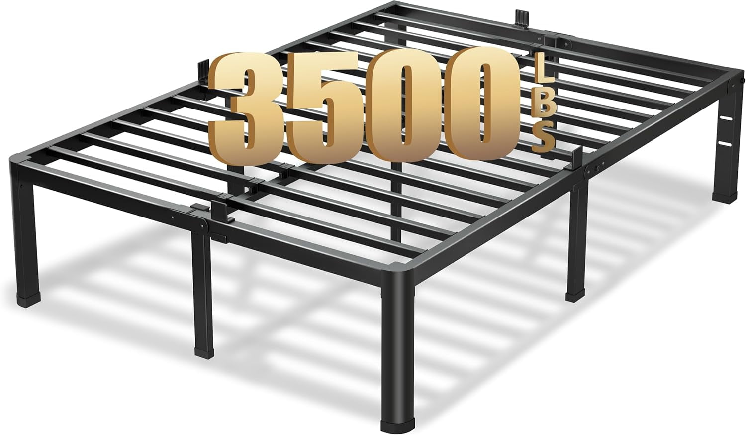 20 Inch King Size Bed Frame, 3500Lbs Heavy Duty Metal Platform with ...