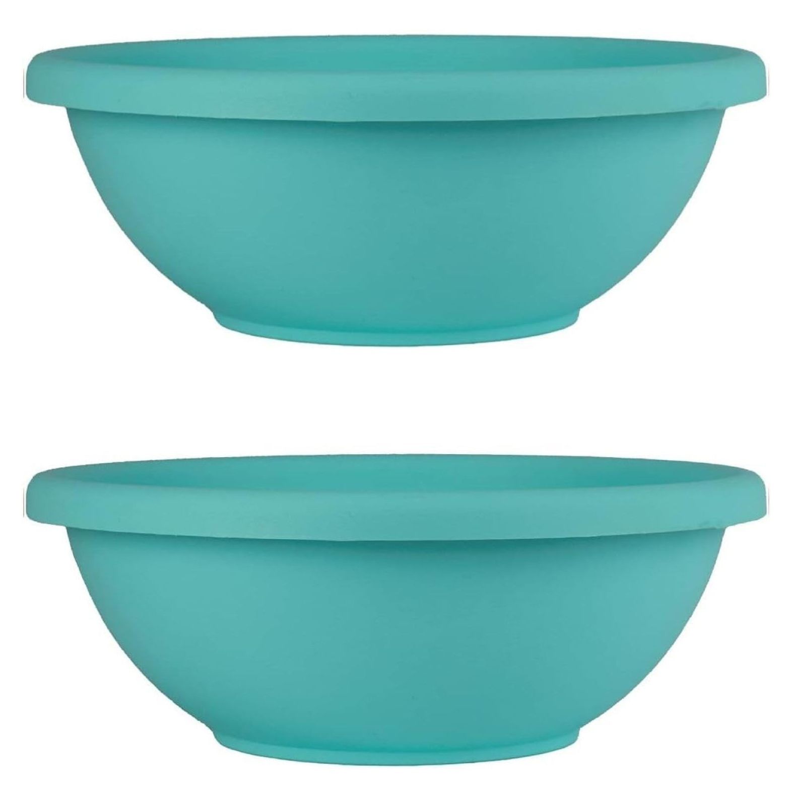 20 Inch Large Garden Bowl Planter - Shallow Plant Pot with Drainage ...
