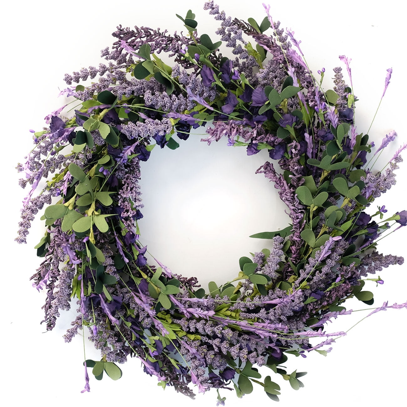 20 Inch Lavender Wreath, Indoor Outdoor Decor for All Seasons, Wedding ...