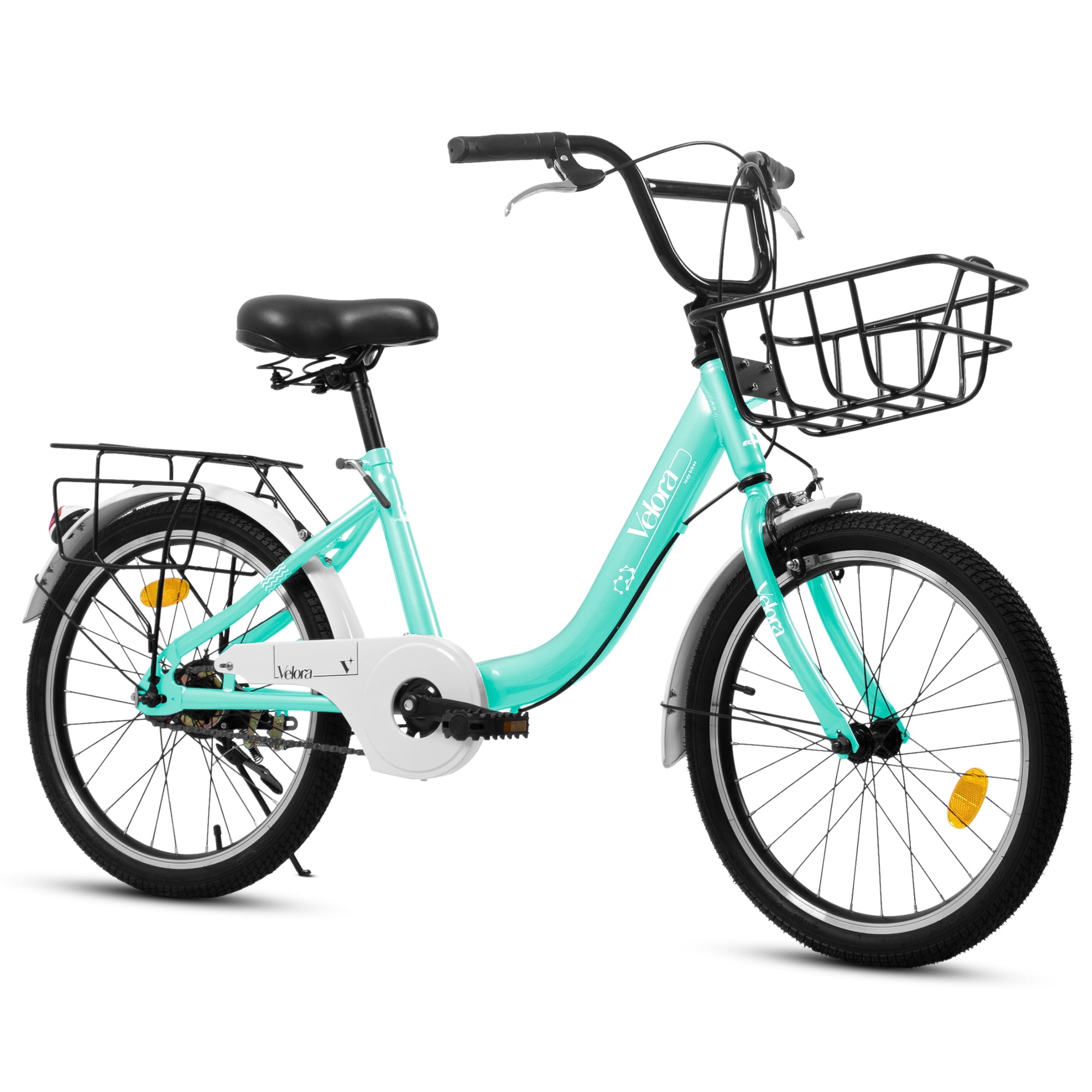20-Inch Lightweight Steel Frame Bike, Single-Speed with Coaster & V ...